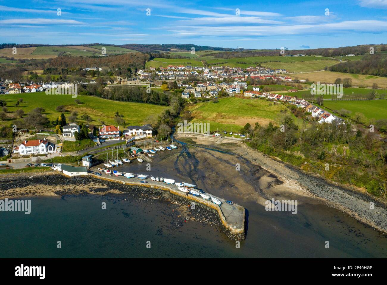 Aberdour aerial view hi-res stock photography and images - Alamy