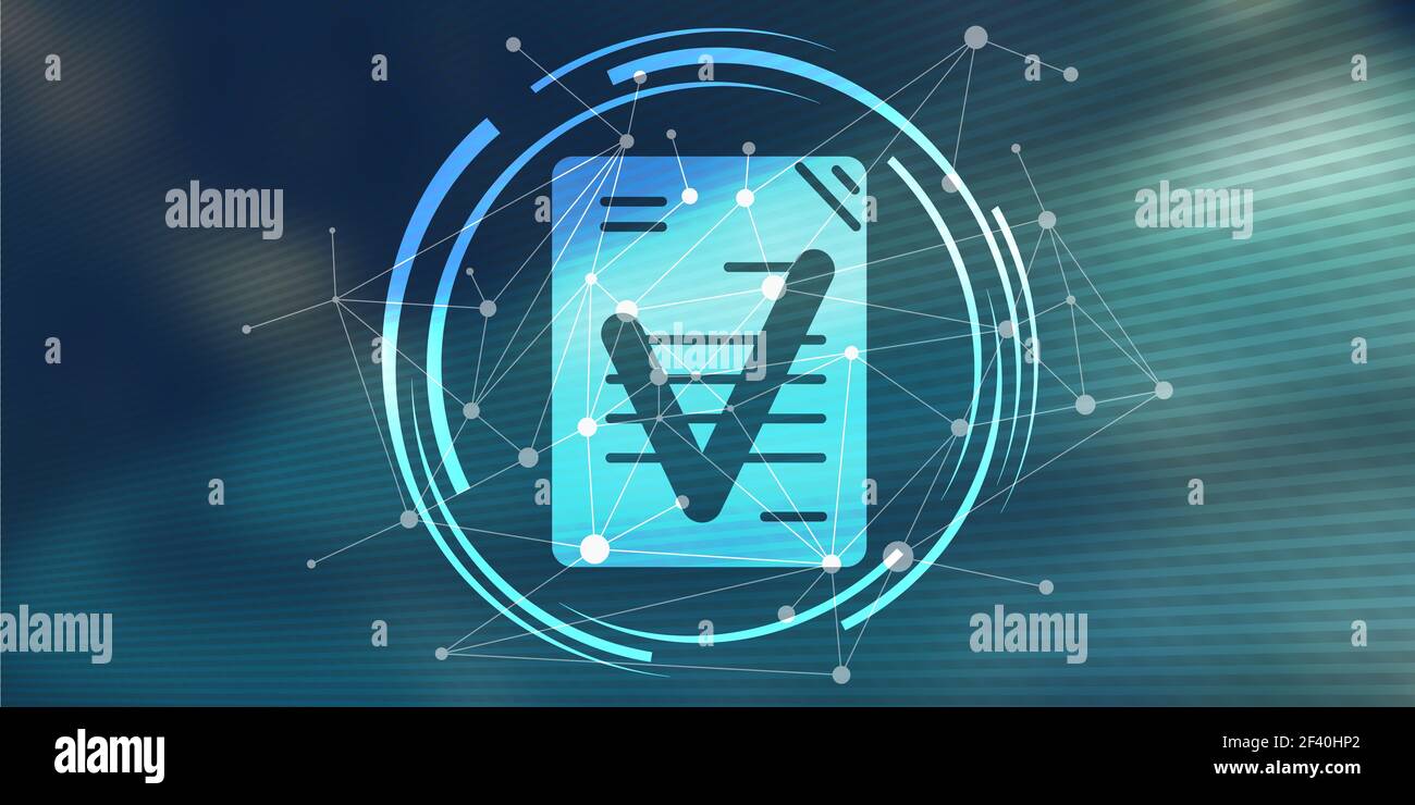 Illustration of a document validation concept Stock Photo - Alamy