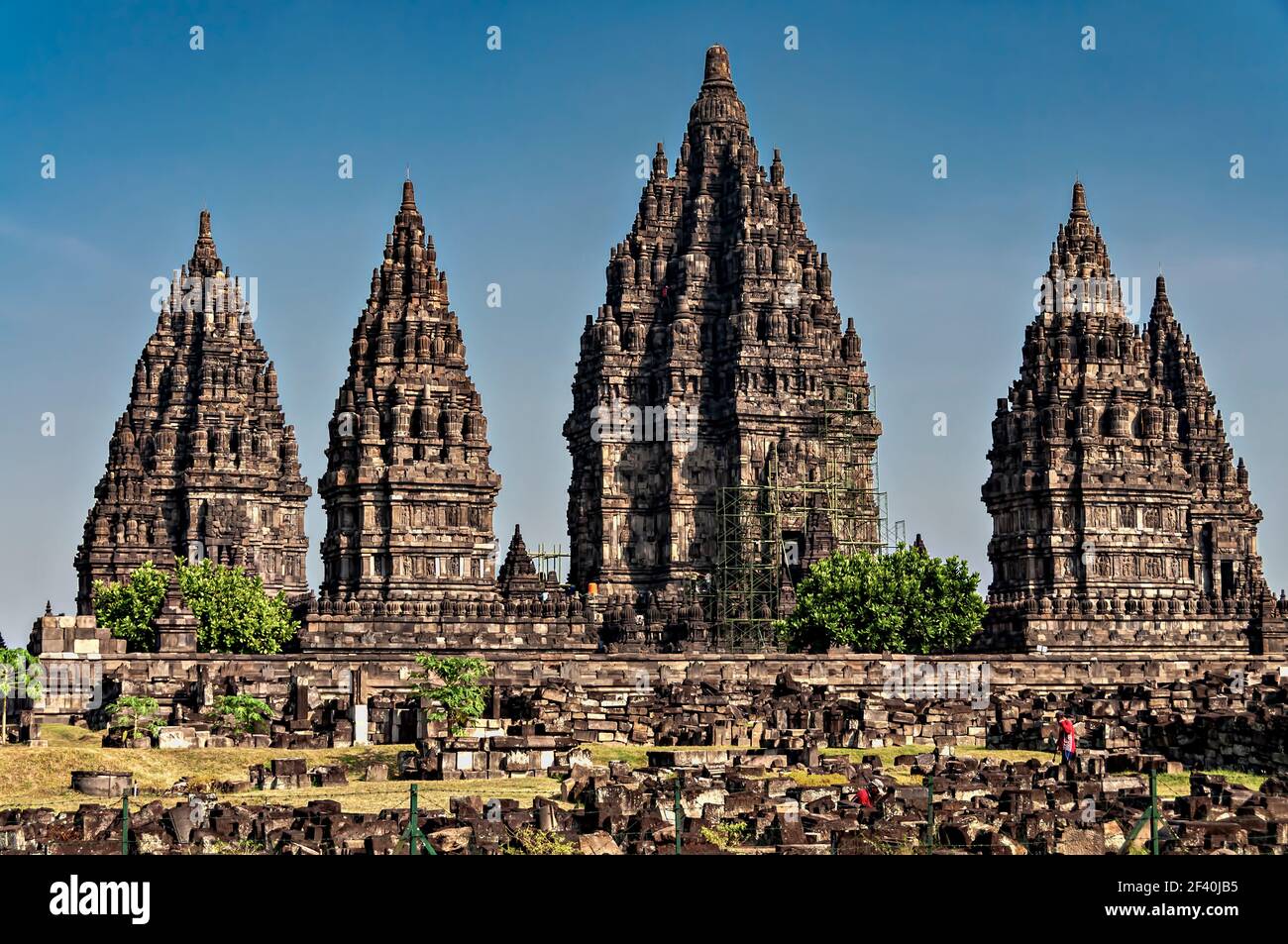 Prambanan hinduist temple compound, Yogyakarta, Central Java, Indonesia ...