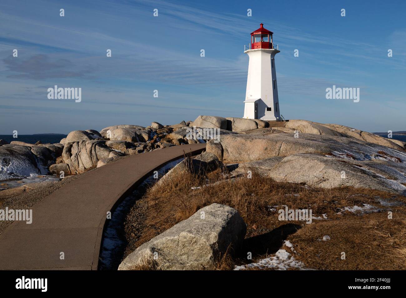 Peggys Point Lighthouse at Peggy's Cove in Nova Scotia, Canada. The ...