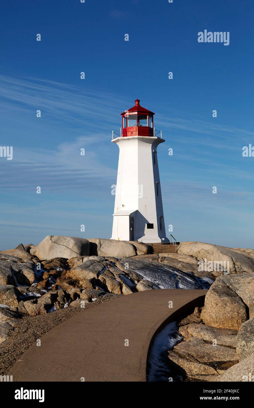 Peggys Point Lighthouse at Peggy's Cove in Nova Scotia, Canada. The ...