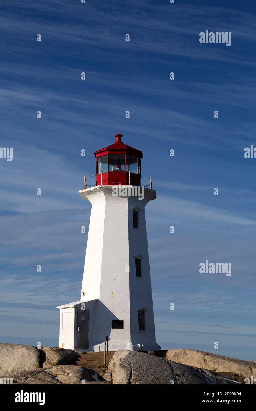 Peggys Point Lighthouse at Peggy's Cove in Nova Scotia, Canada. The ...