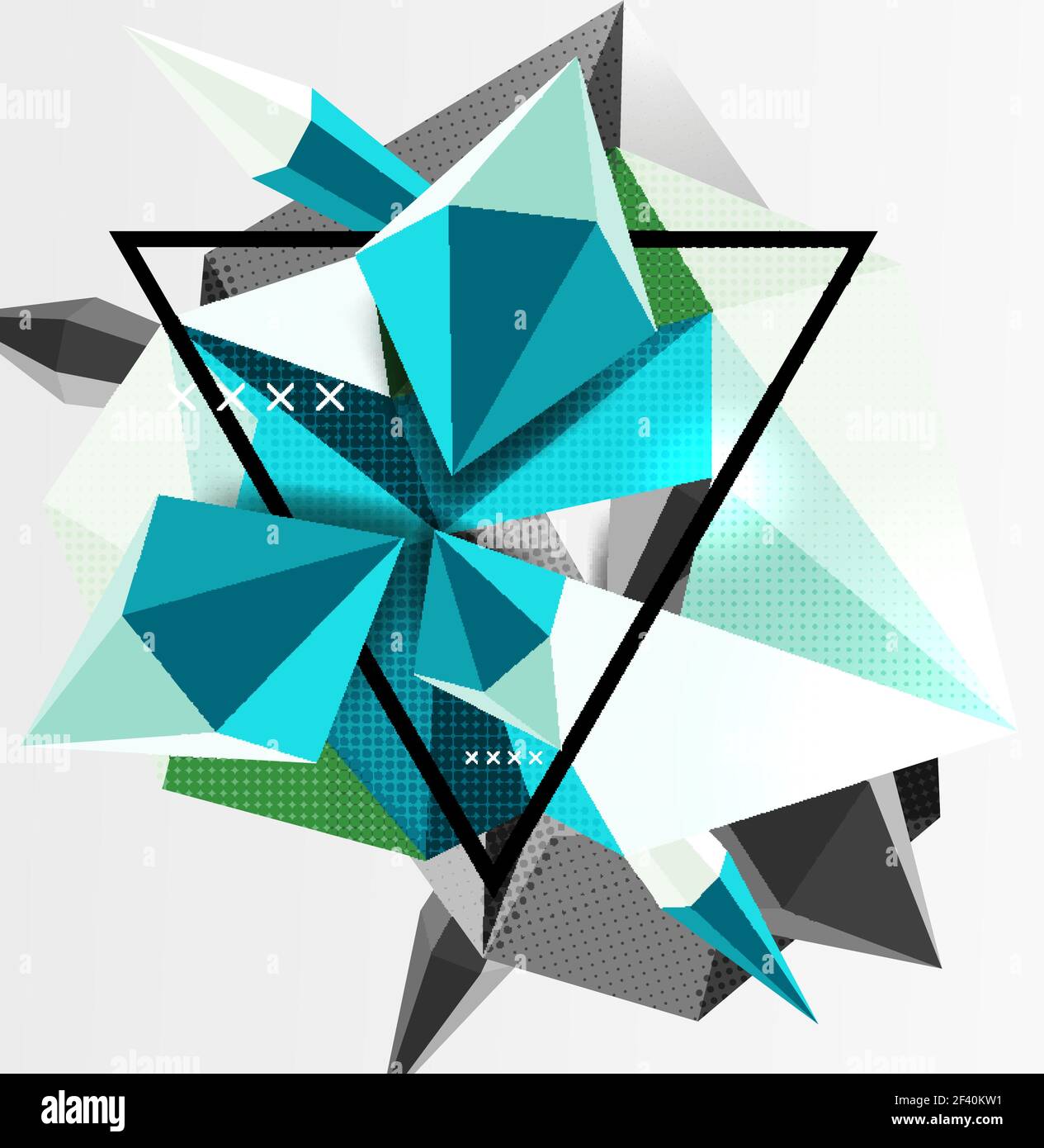 3d polygonal elements abstract background. 3d polygonal elements ...