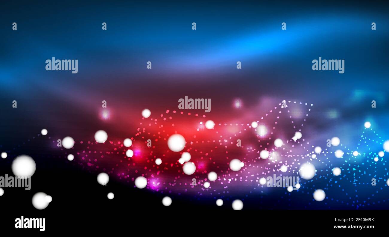 Shiny stars, neon glowing digital connected light dots. Shiny stars ...