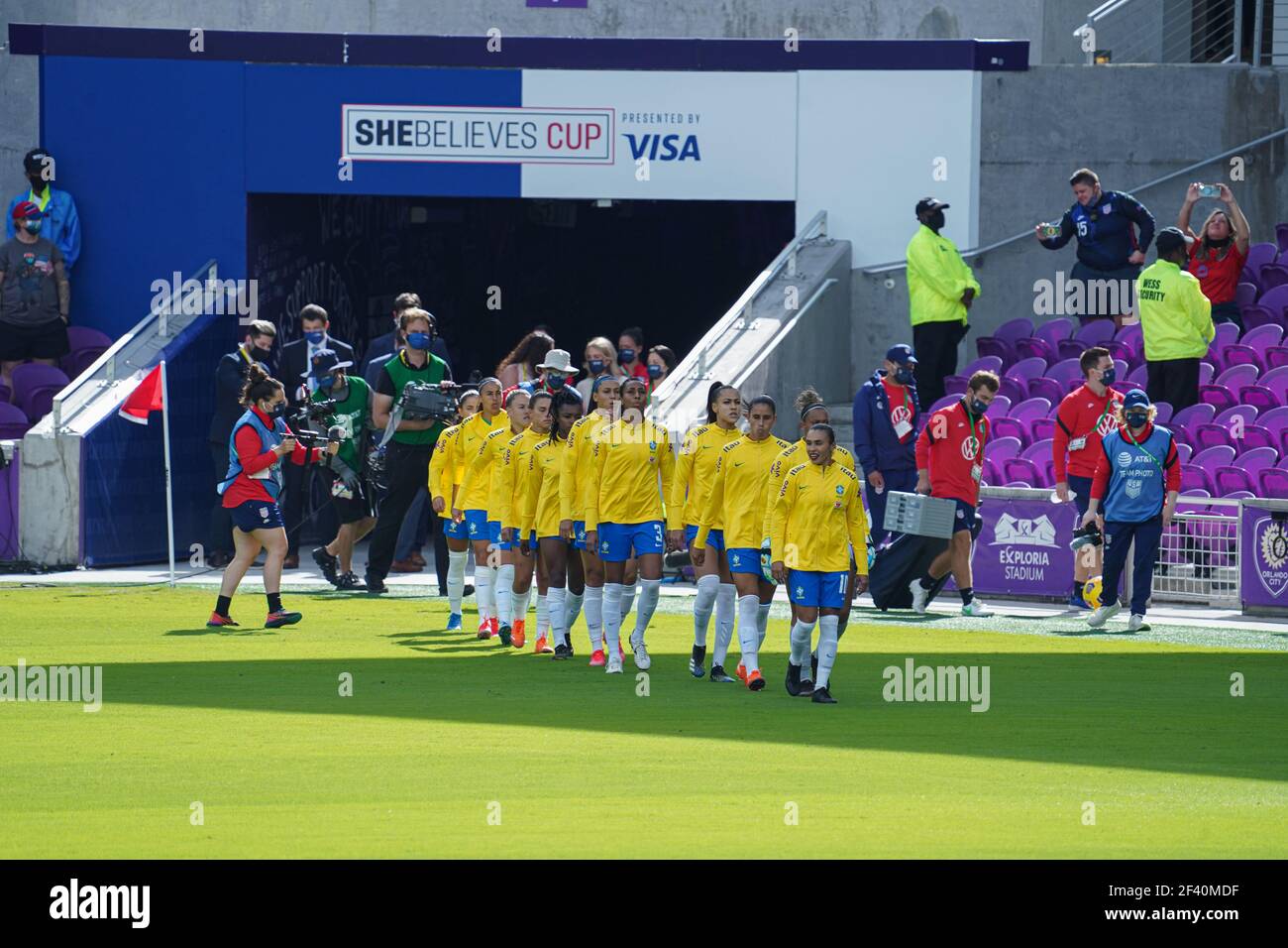 Orlando, Florida, USA, February 21, 2021, US Women's National Team face ...