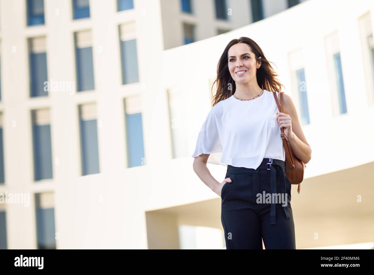 Caucasian female entrepreneur in formal clothes. Confident ...