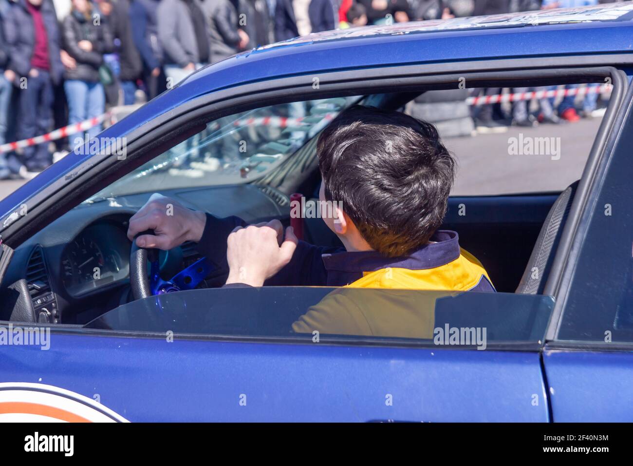 Person in car hi-res stock photography and images - Alamy