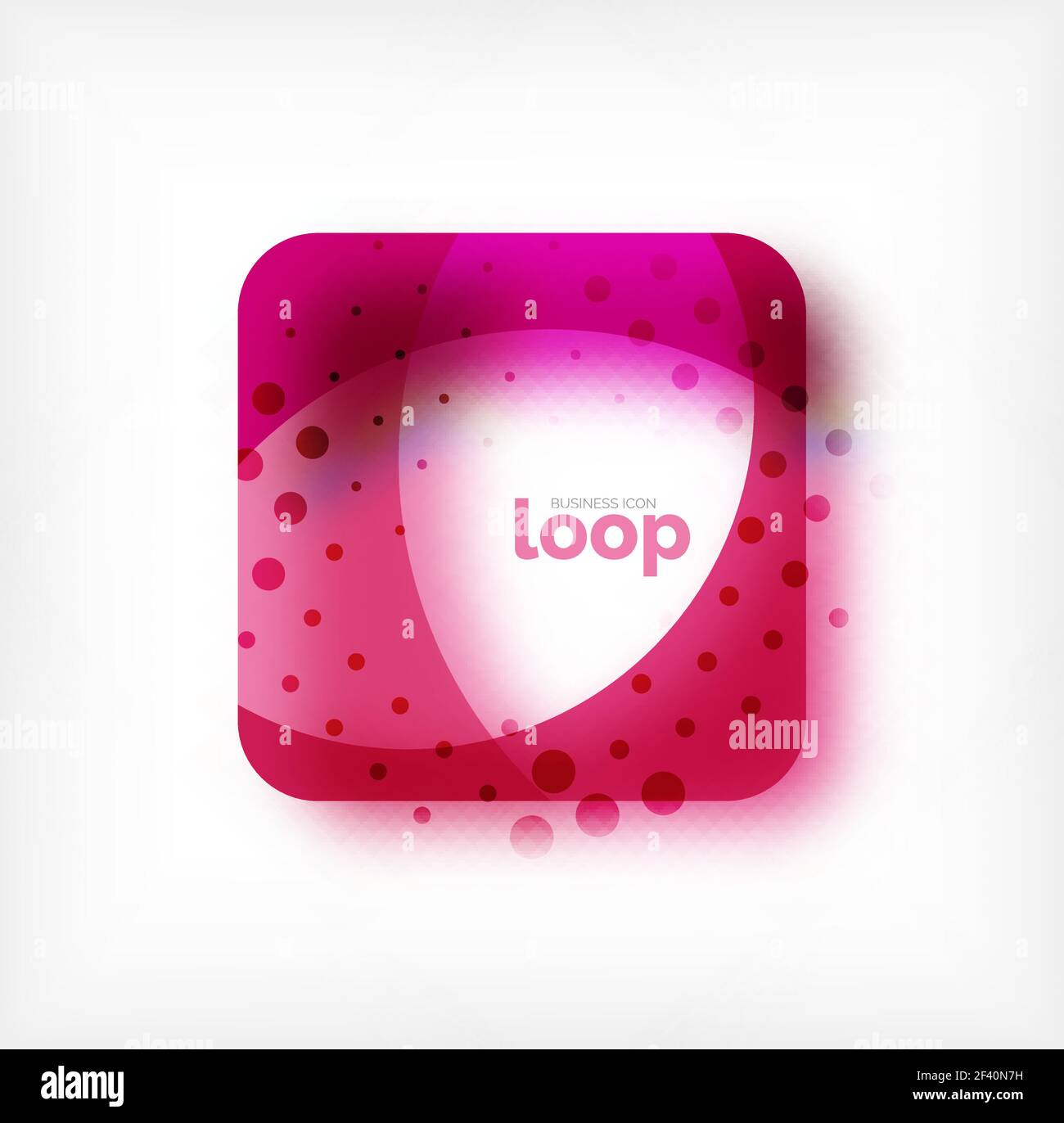 Vector square loop business symbol, geometric icon created of waves ...