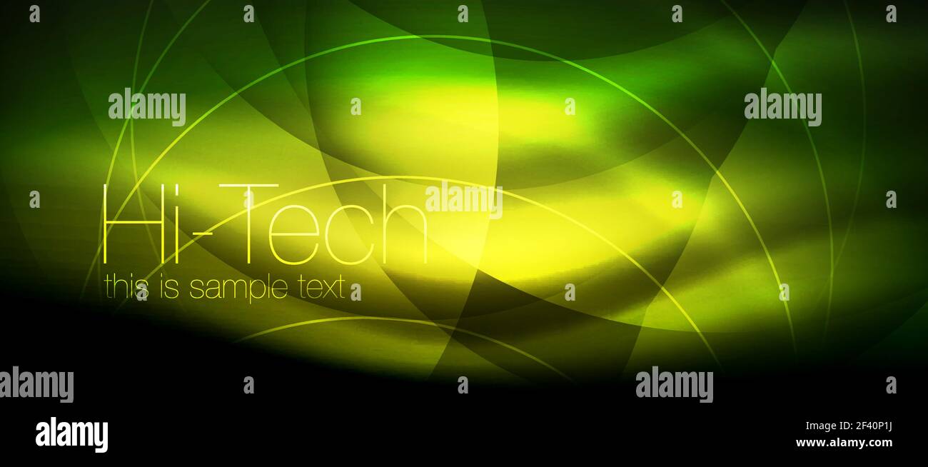 Glossy light effect neon glowing waves, shiny lights. Glossy light ...