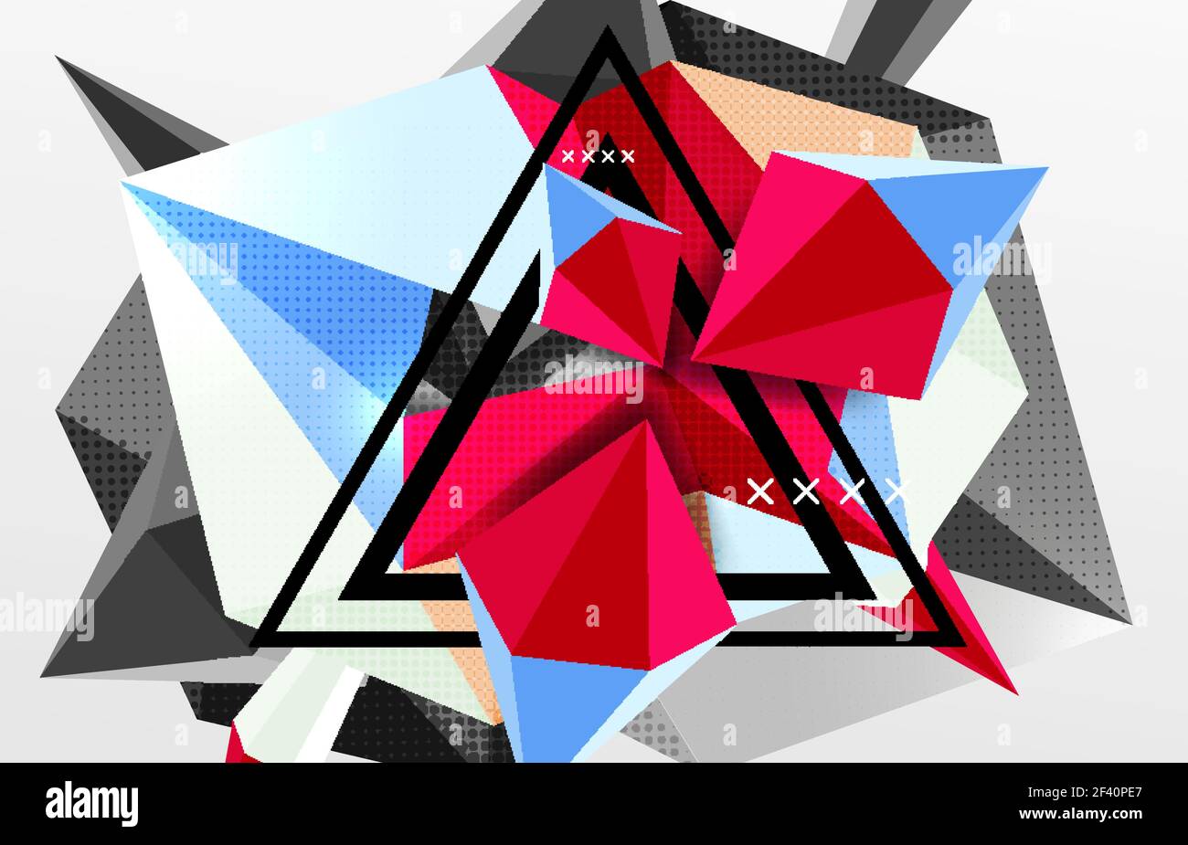 3d polygonal elements abstract background. 3d polygonal elements ...