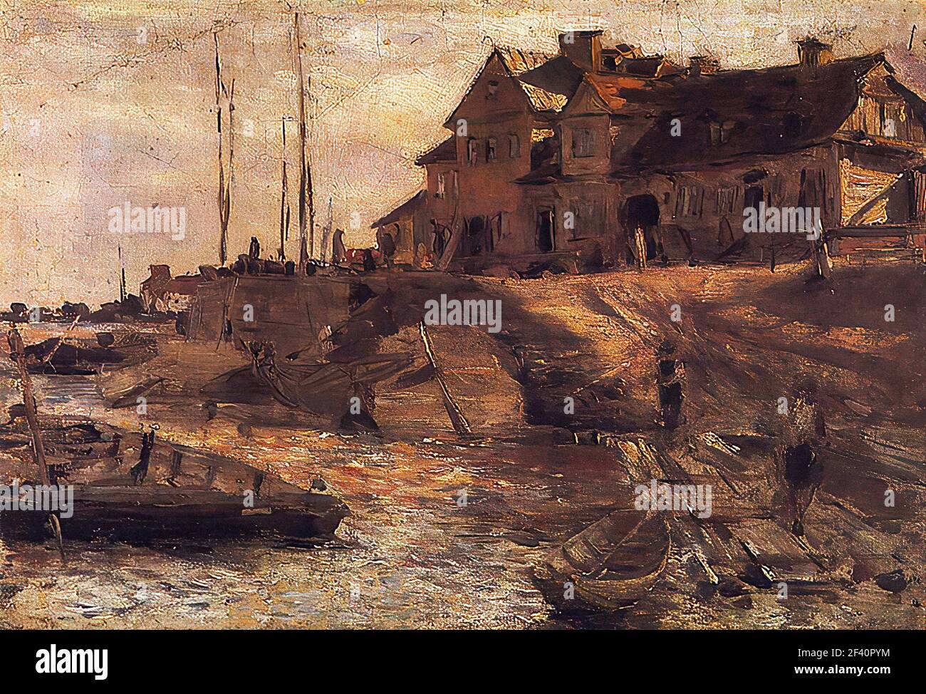 Aleksander Gierymski - Przysta Solcu 1883 Stock Photo - Alamy