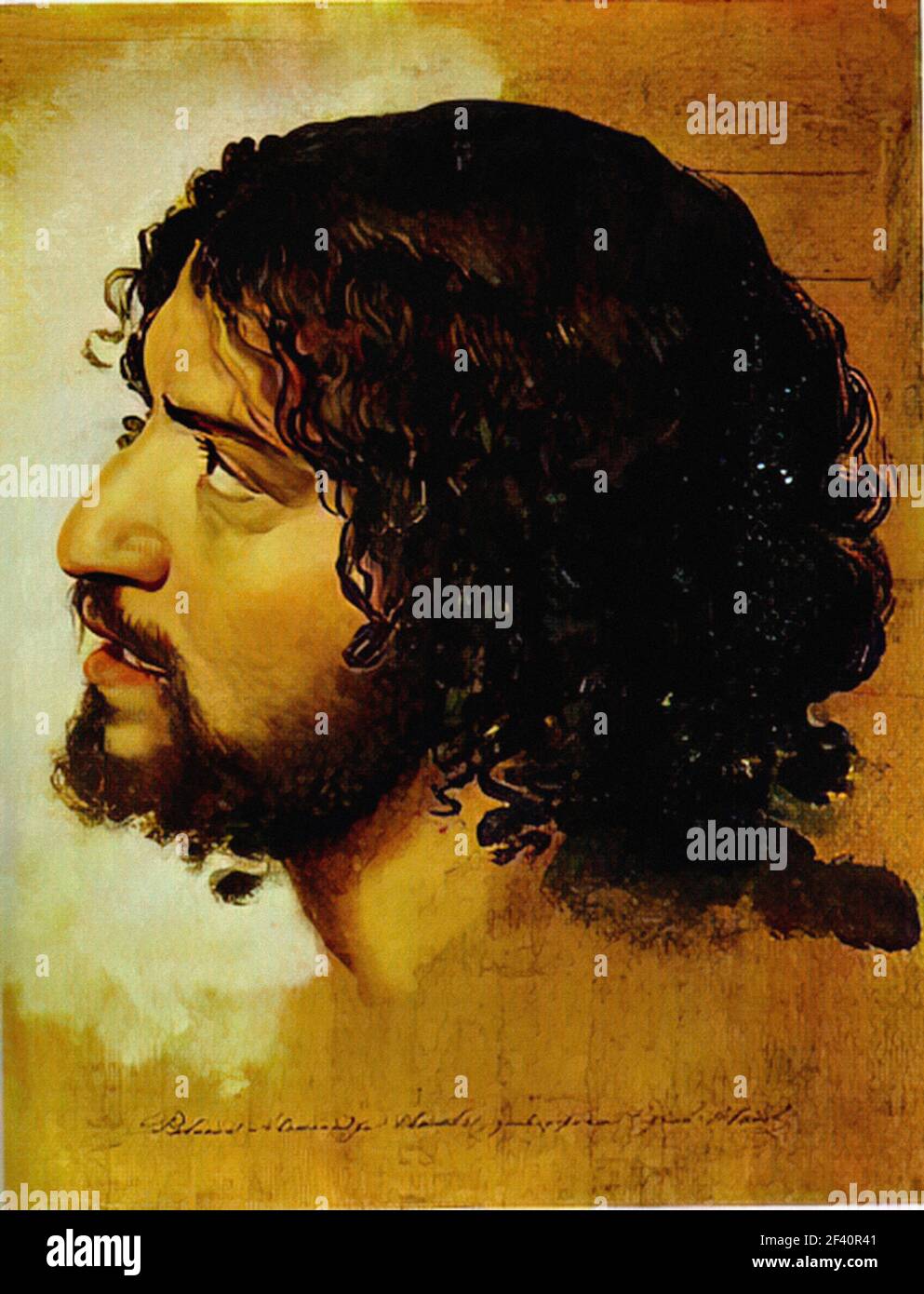 Alexandre Ivanov - Head Young Man C 1845 Stock Photo - Alamy