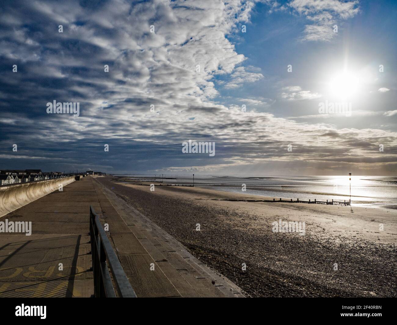 SEAFRONT - EMPTY PROMENADE AND WONDERFUL SKY Stock Photo - Alamy