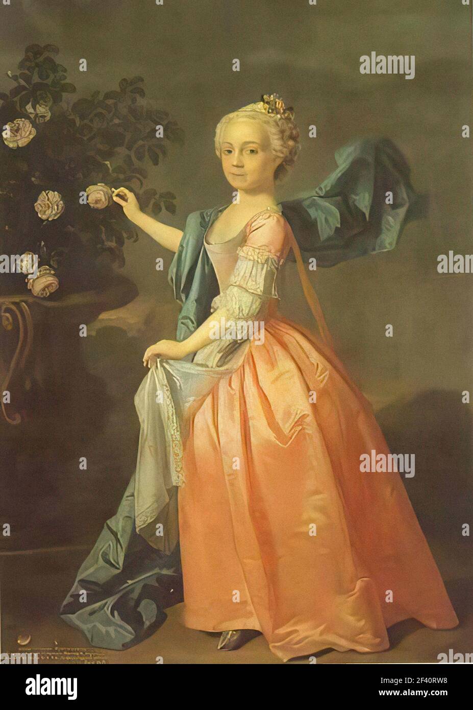 Allan Ramsay - Portrait Agnes Murray Kynnynmond 1739 Stock Photo - Alamy