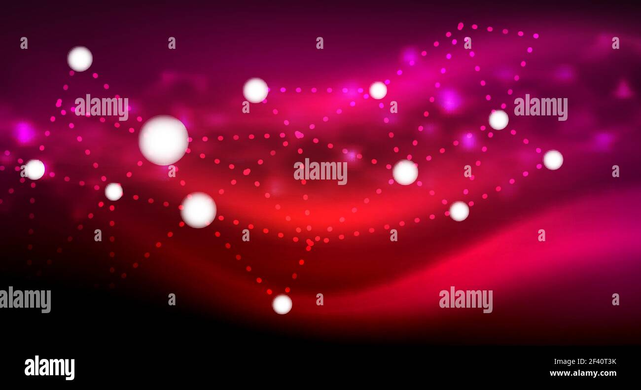 Shiny stars, neon glowing digital connected light dots. Shiny stars ...