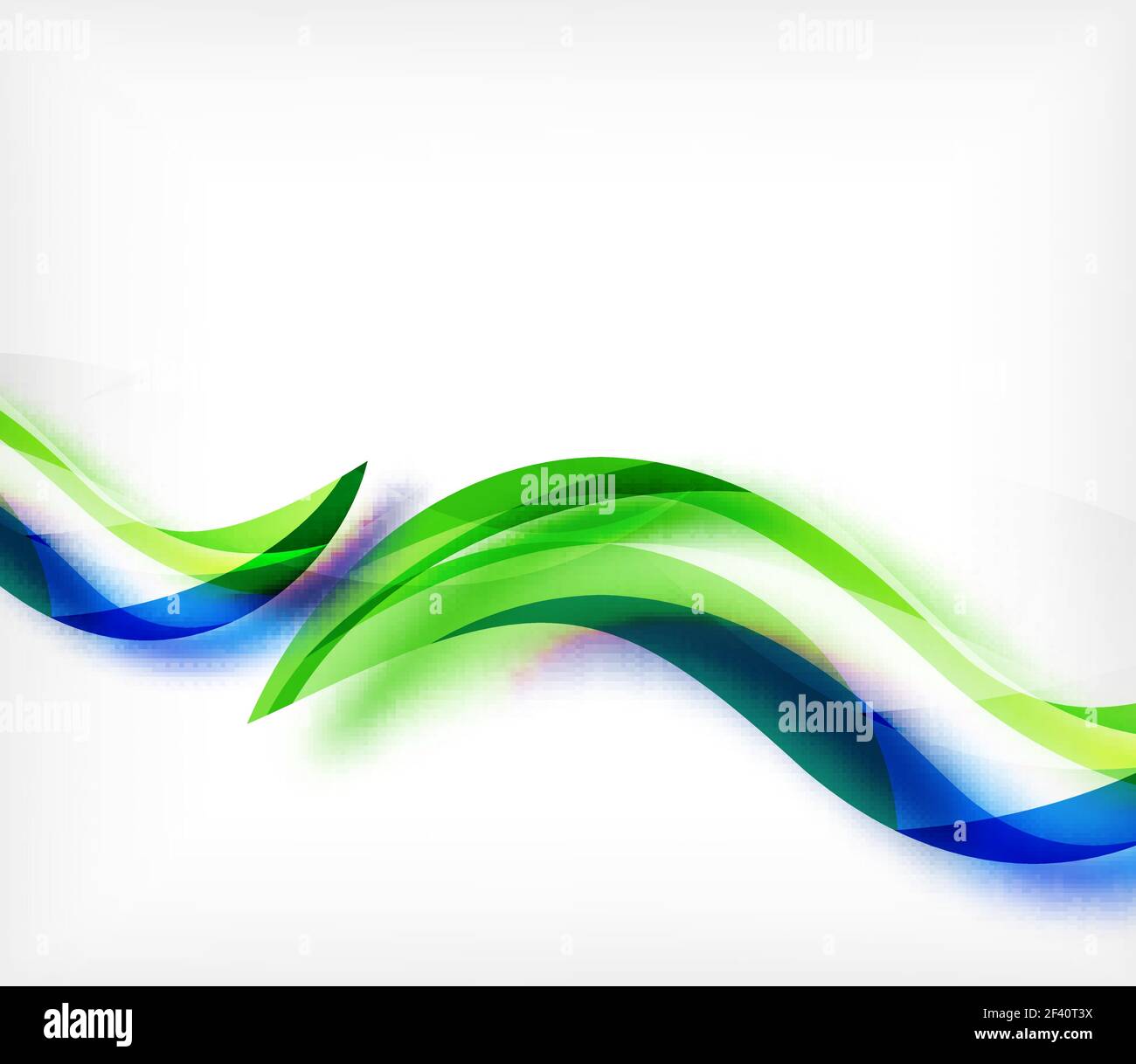 Vector colorful wavy stripe on white background with blurred effects ...