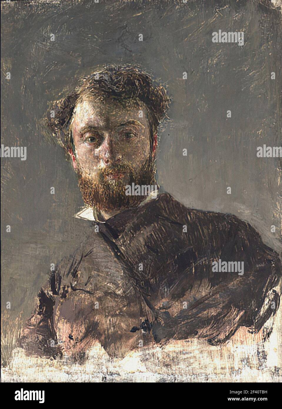 Antonio Mancini - Self Portrait 1878 Stock Photo - Alamy