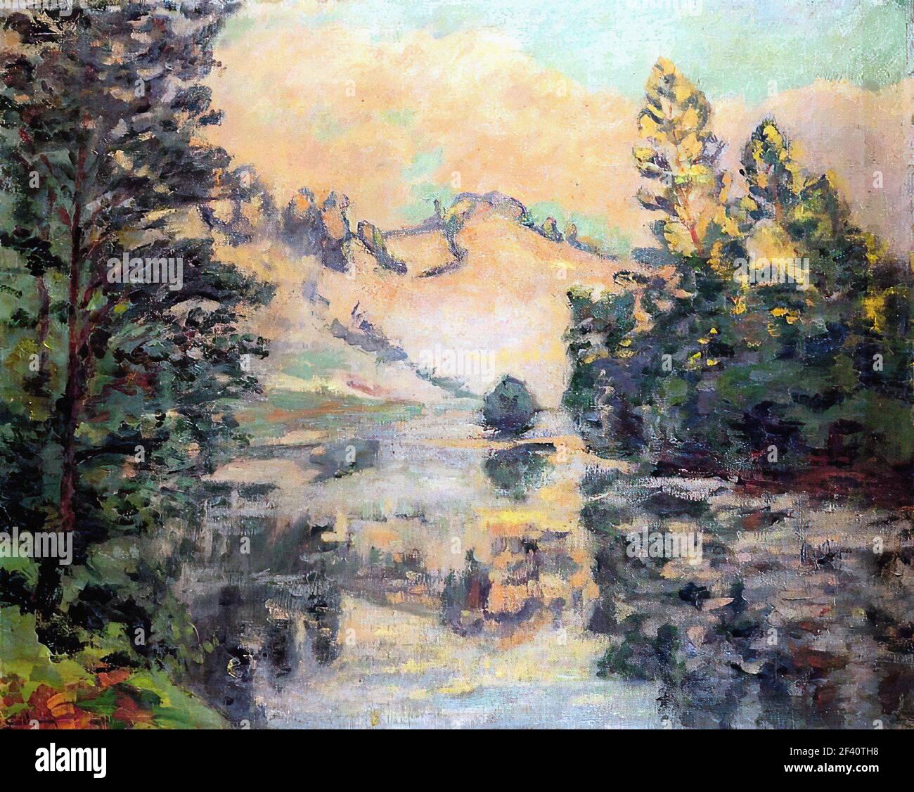 Armand Guillaumin- Paysage De Creuse 1897 Stock Photo - Alamy