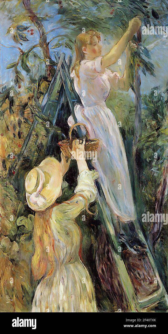 Berthe Morisot - Cherry Picker 1891 Stock Photo - Alamy