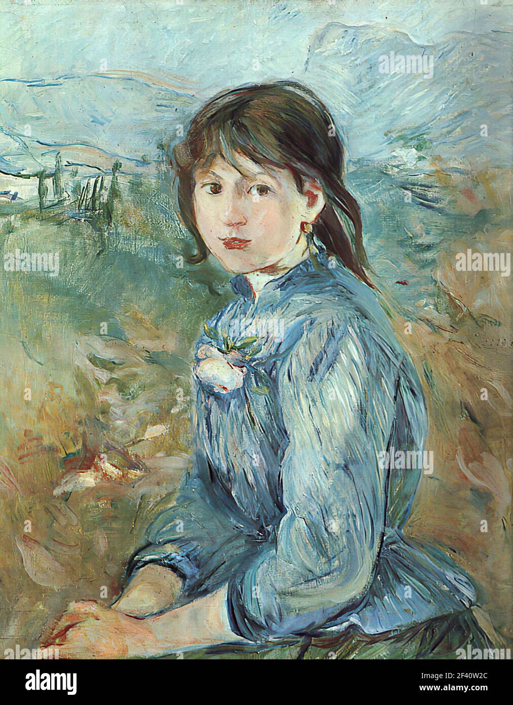 Berthe Morisot - Little Girl Nice 1888 Stock Photo - Alamy