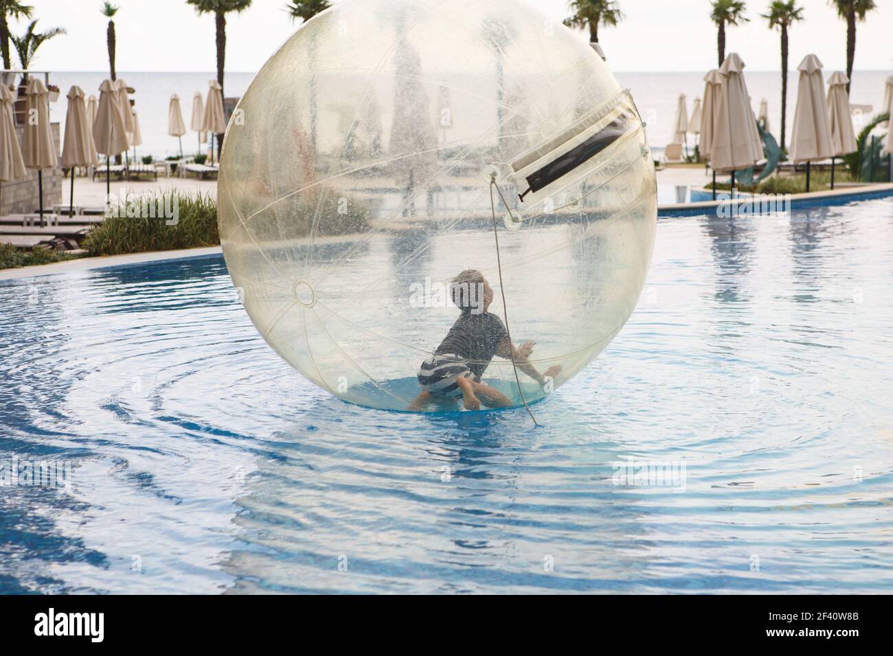 Boy inside giant bubble hi-res stock photography and images - Alamy