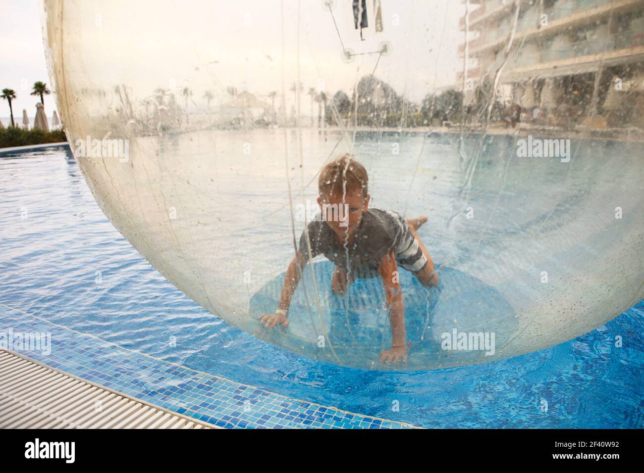 Boy inside giant bubble hi-res stock photography and images - Alamy