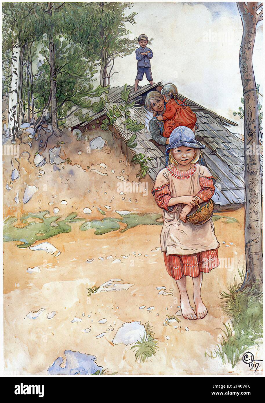 Carl Larsson - by Cellar 1917 Stock Photo - Alamy