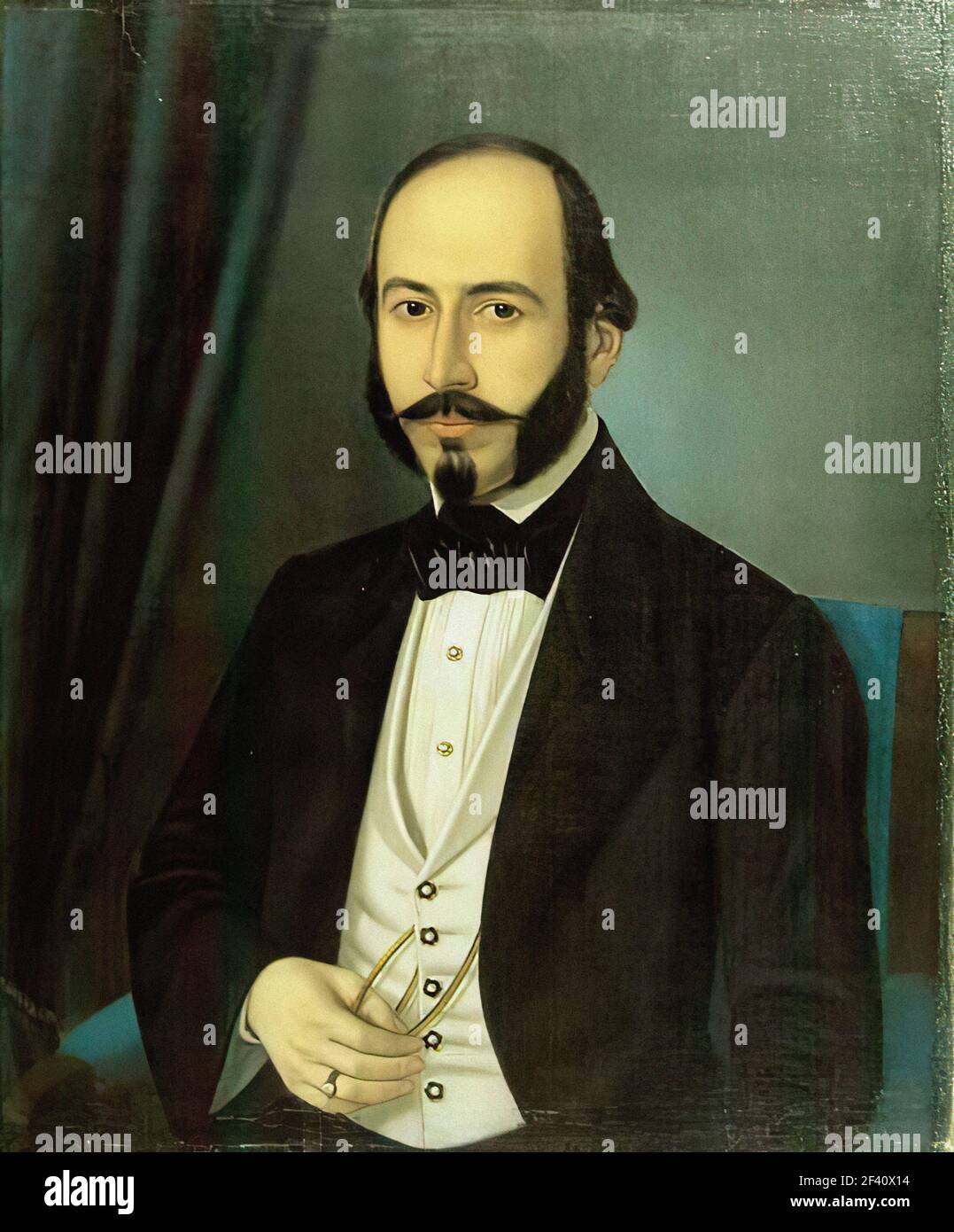 Constantin Daniel Rosenthal - Portrait Teodor Arion 1848 Stock Photo ...