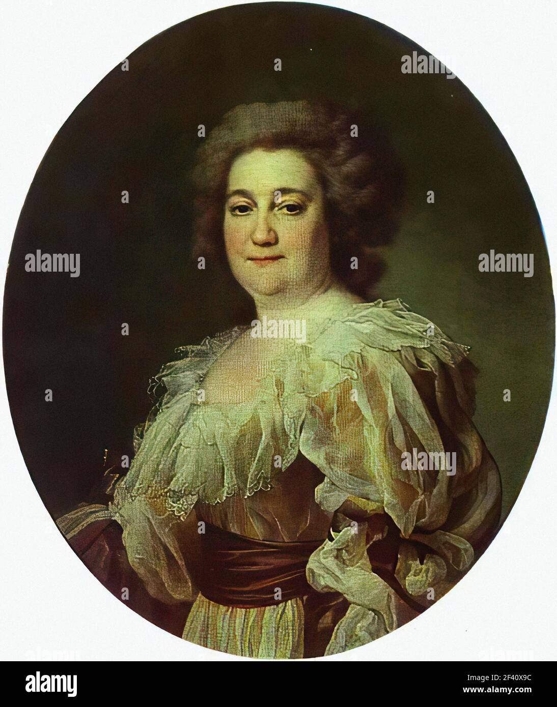 Dmitry Levitzky - Portrait N Y Levitzkay Artist S Wife C 1785 Stock ...