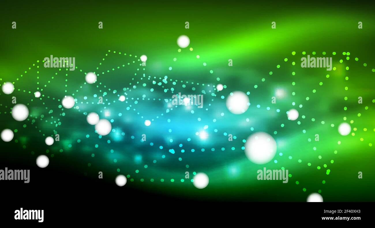 Shiny stars, neon glowing digital connected light dots. Shiny stars ...