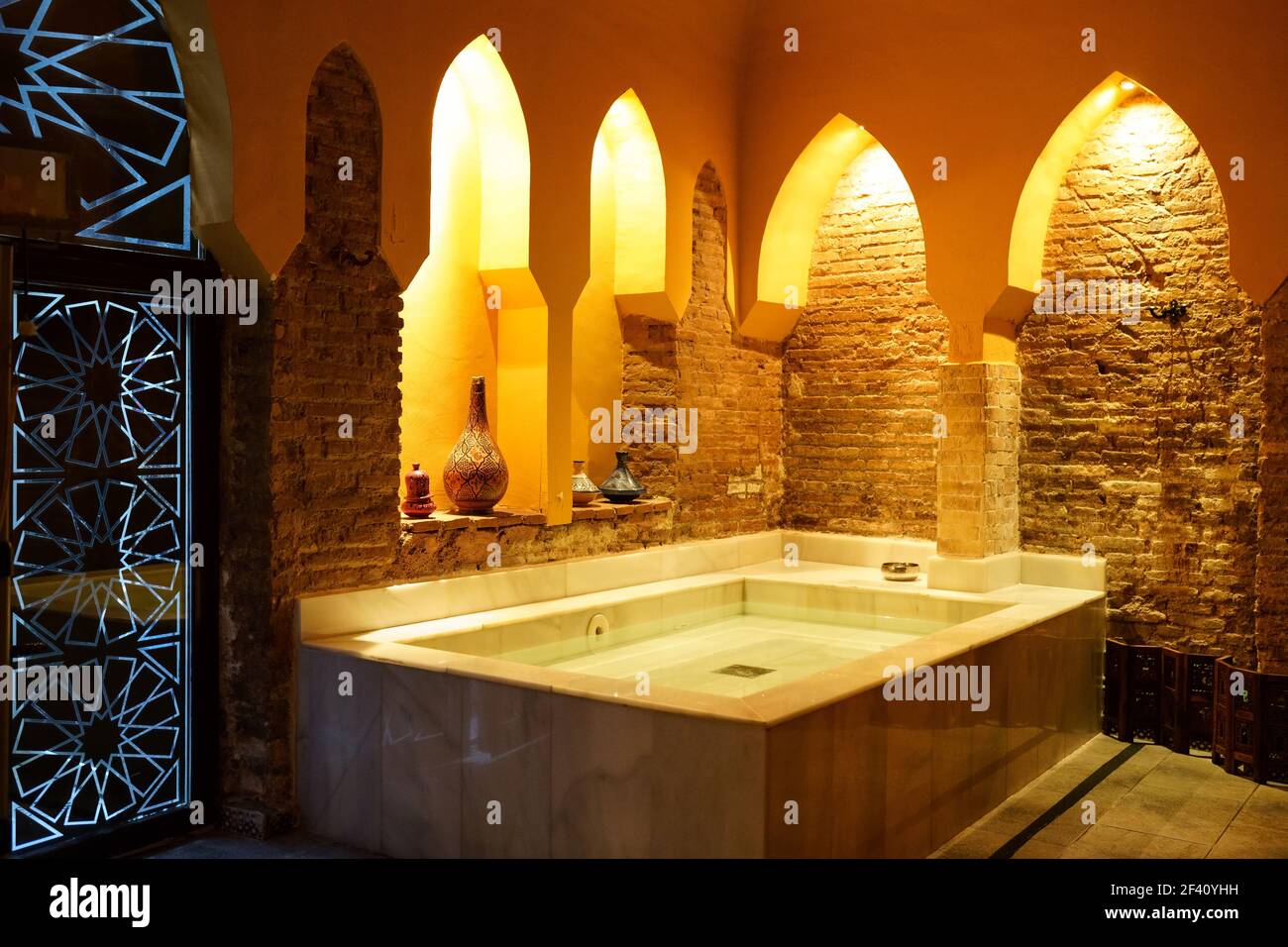 Arabic baths Hammam in Granada, Andalusia, Spain. Elvira baths. Cold ...