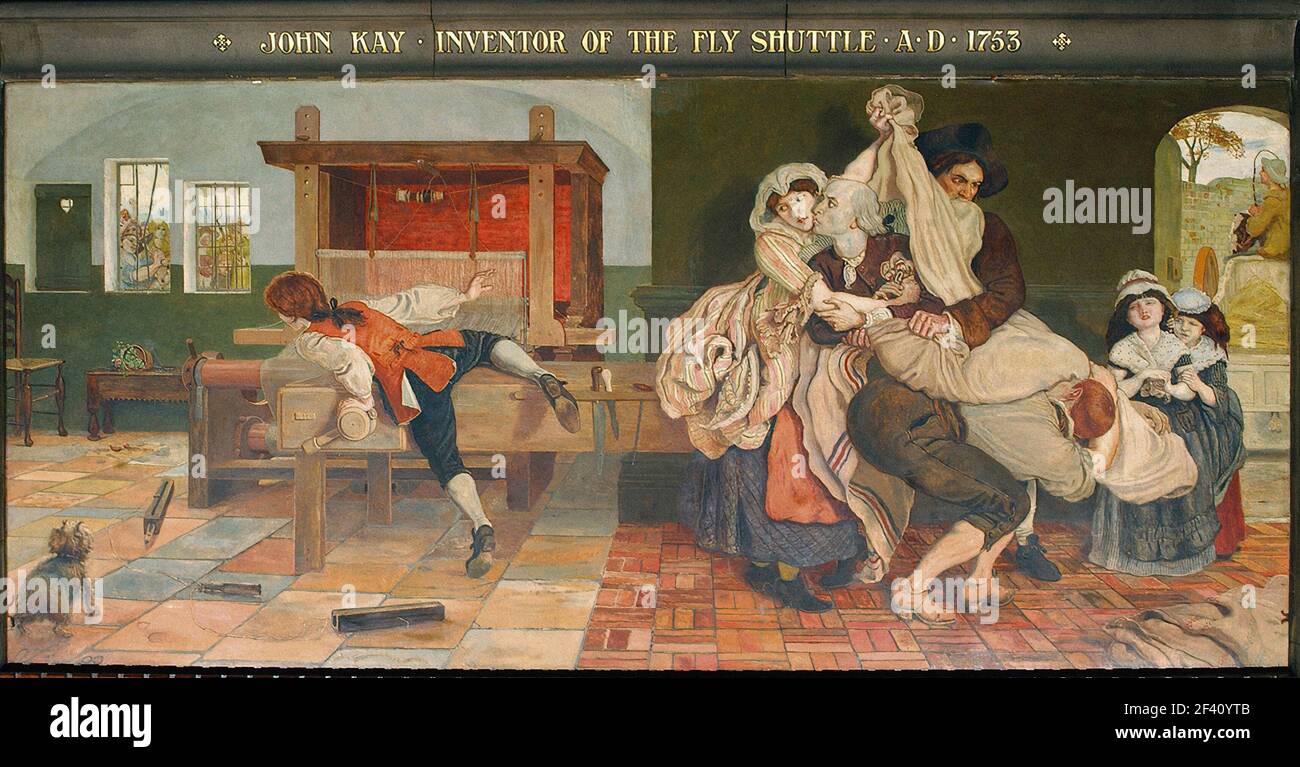 Ford Madox Brown - John Kay Inventor Fly Shuttle Stock Photo - Alamy