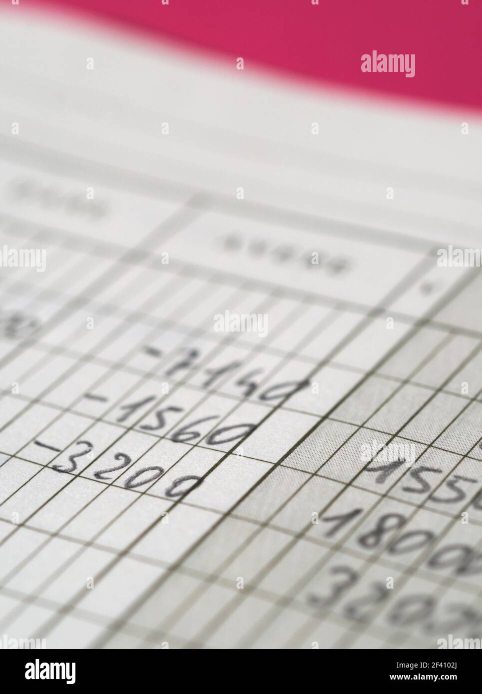 Handwritten numbers ledger hi-res stock photography and images - Alamy