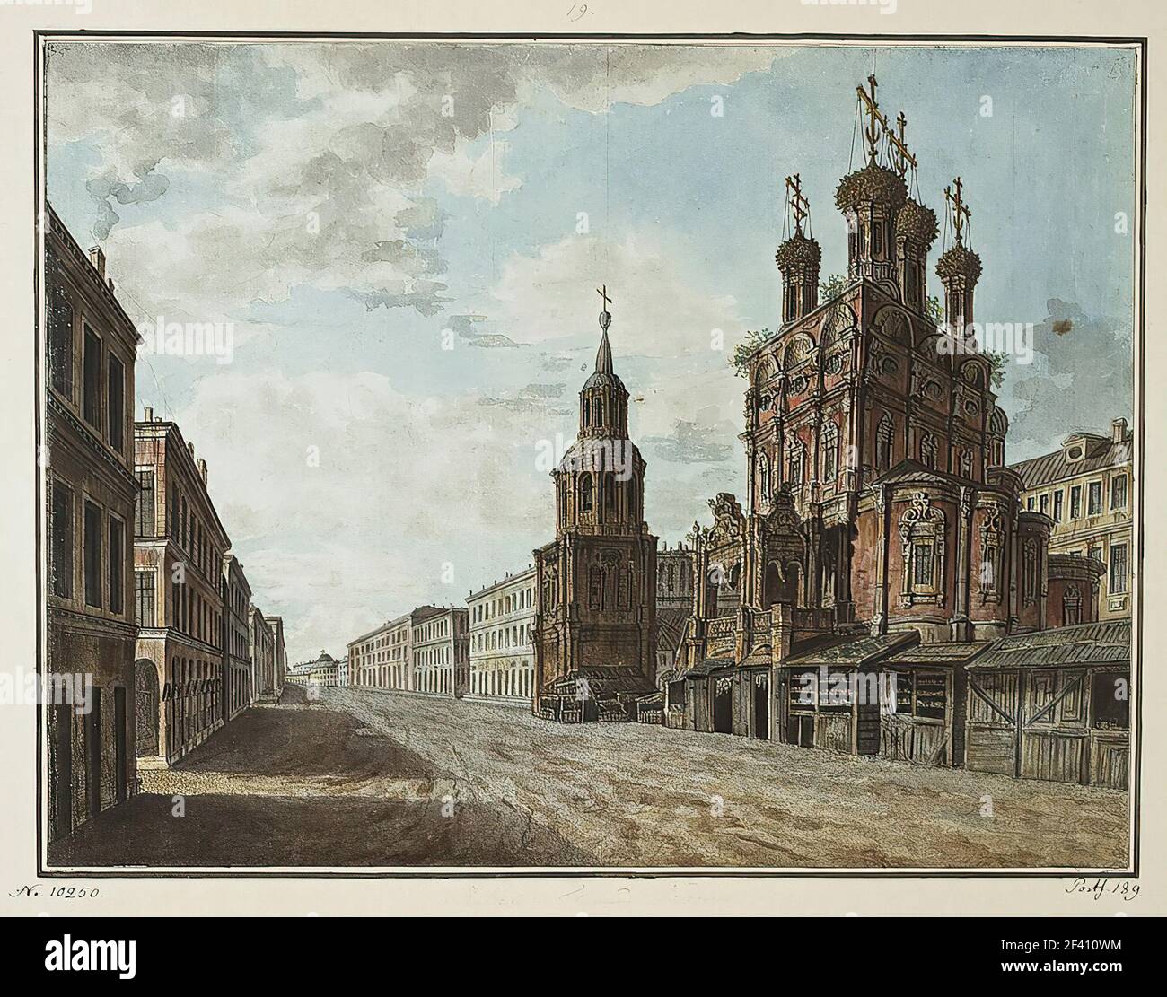 Fyodor Alekseyev - Church Nikol Big Cross Ilyinka C 1805 Stock Photo ...
