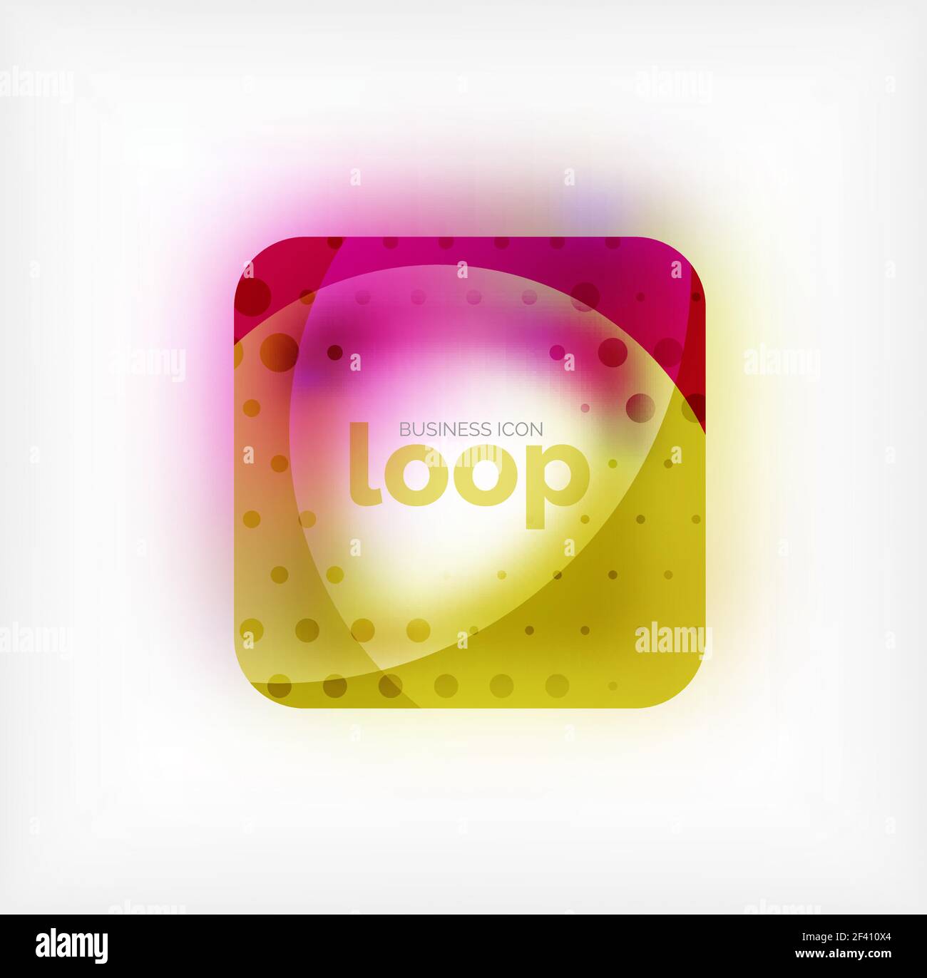 Vector square loop business symbol, geometric icon created of waves ...