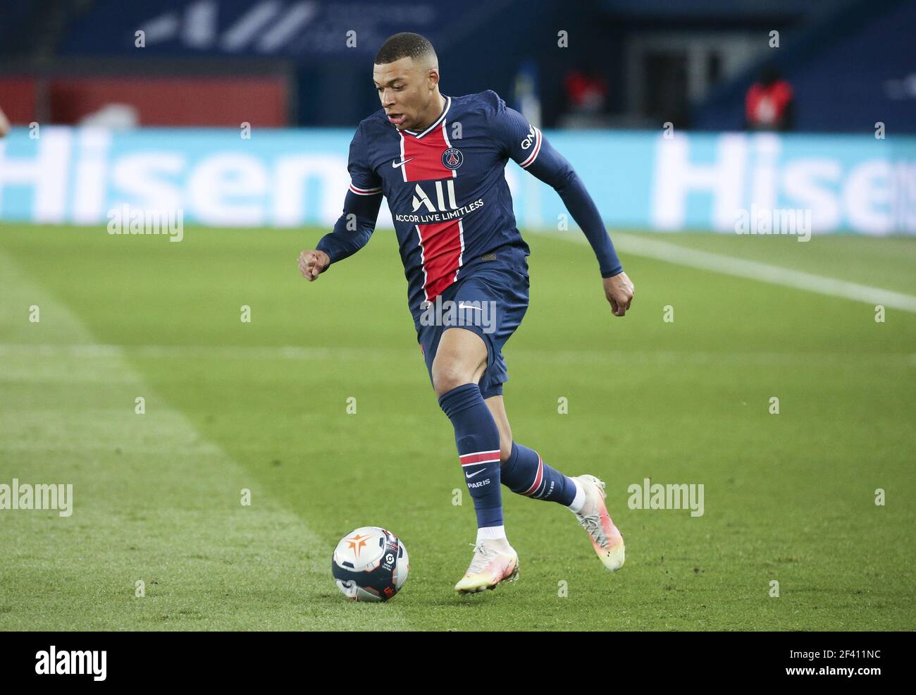 Kylian Mbappe of PSG during the French championship Ligue 1 football ...