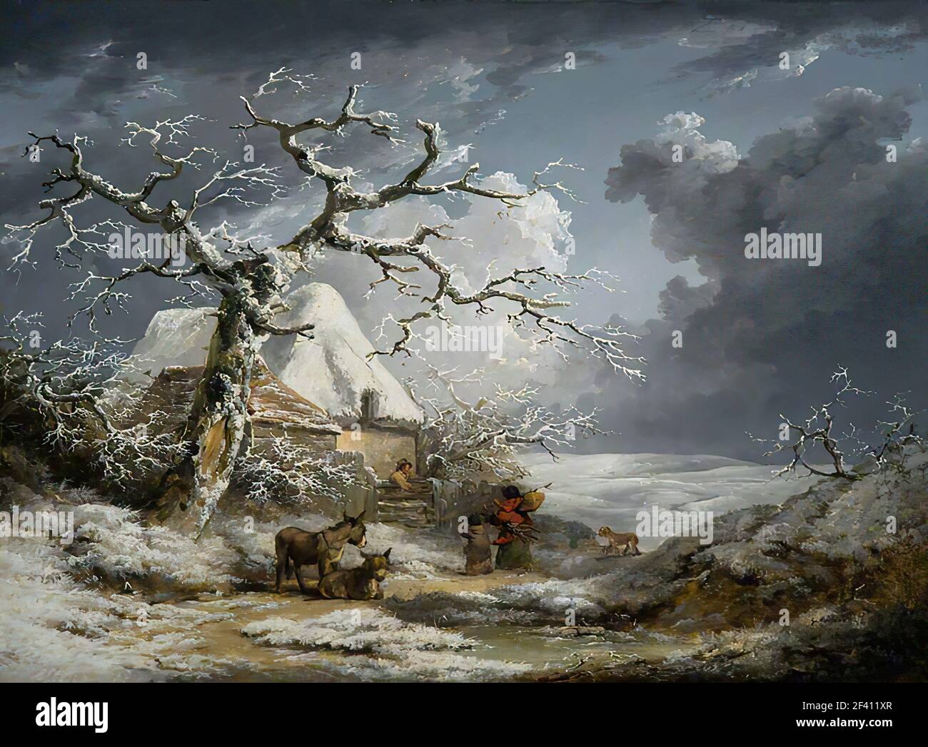 George morland winter painting hi-res stock photography and images - Alamy