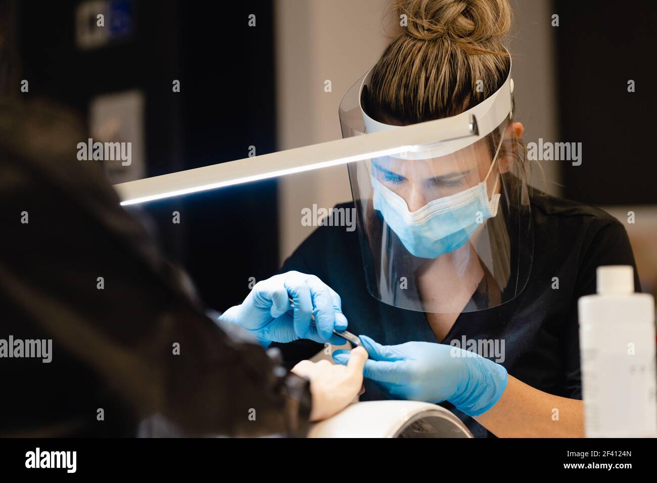 Acrylic nails procedure hi-res stock photography and images - Alamy