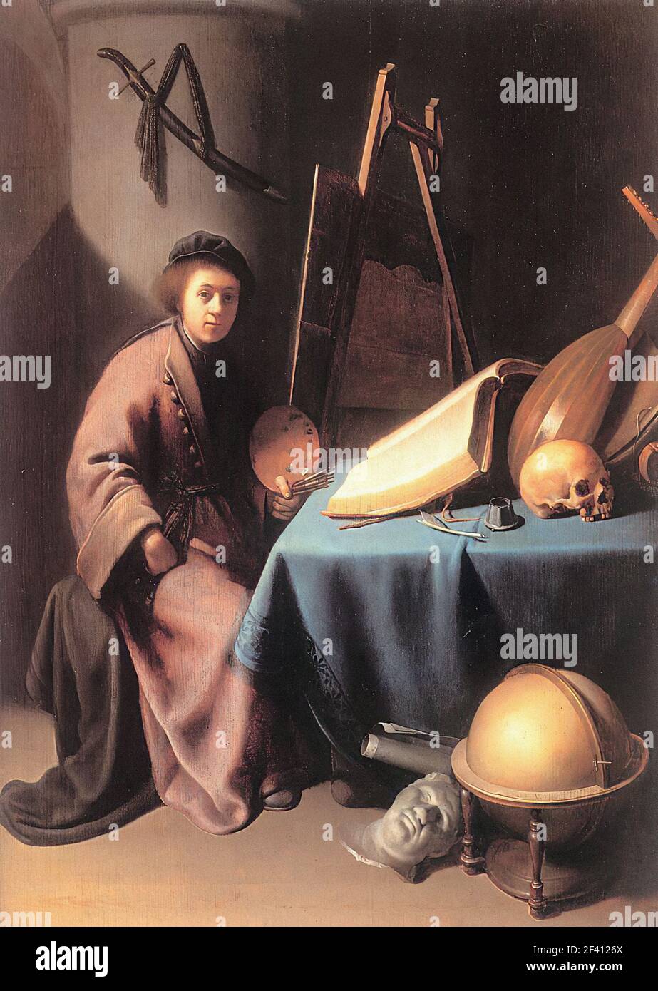 Gerrit Dou - Artist His Studio 1632 Stock Photo - Alamy