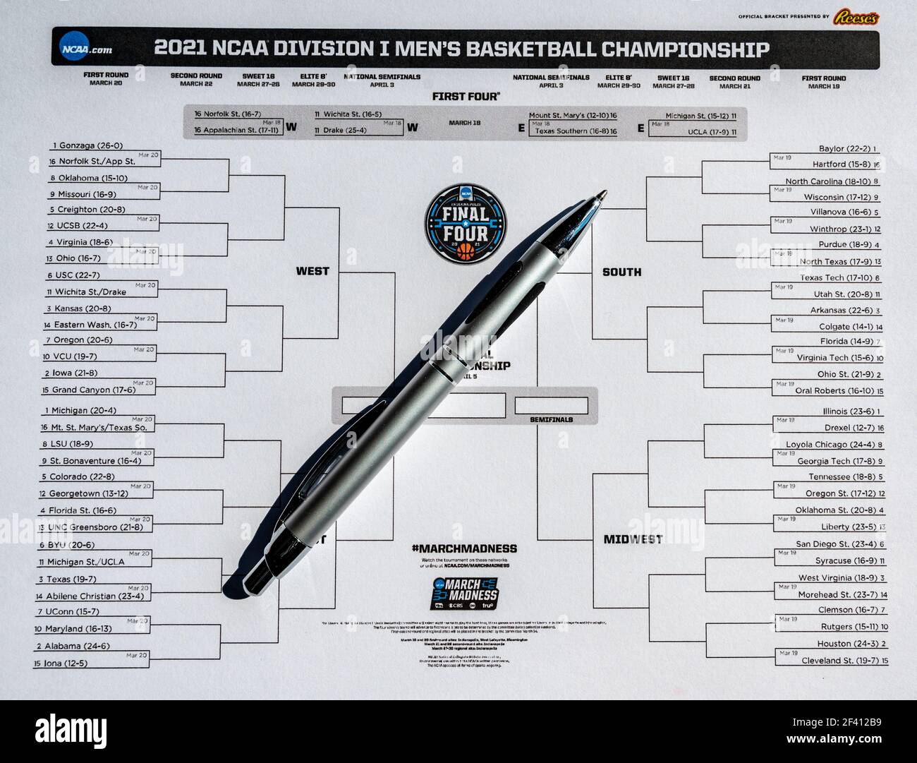 March madness bracket hi-res stock photography and images - Alamy