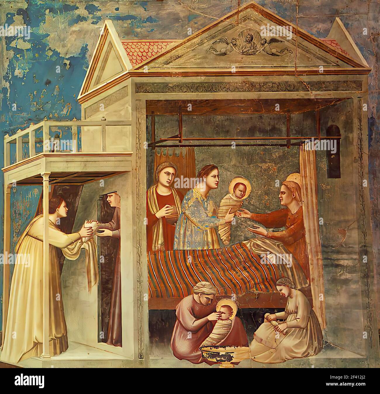 Giotto di Bondone - Birth Virgin Stock Photo - Alamy