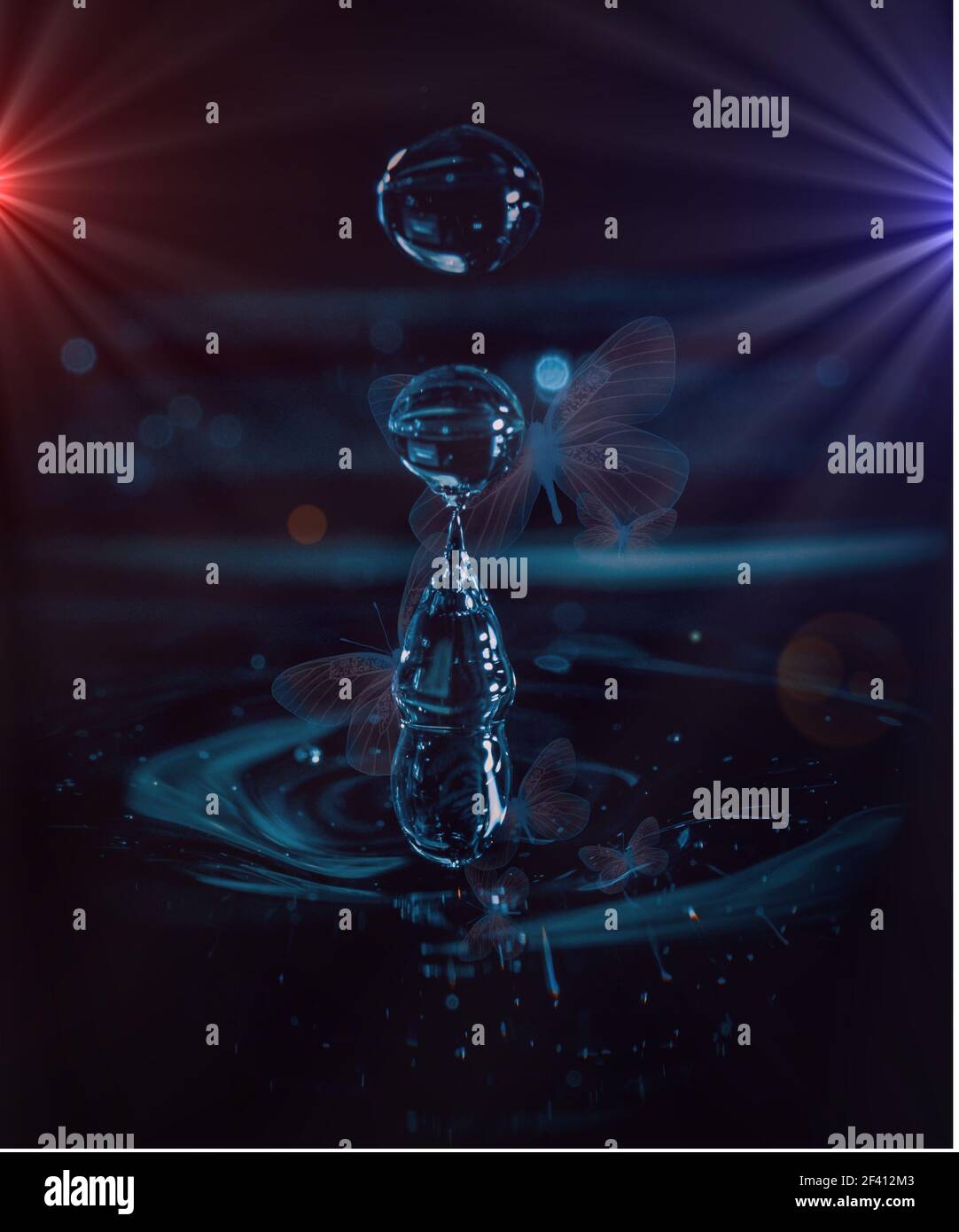 Splash splashing drop circle hi-res stock photography and images - Alamy