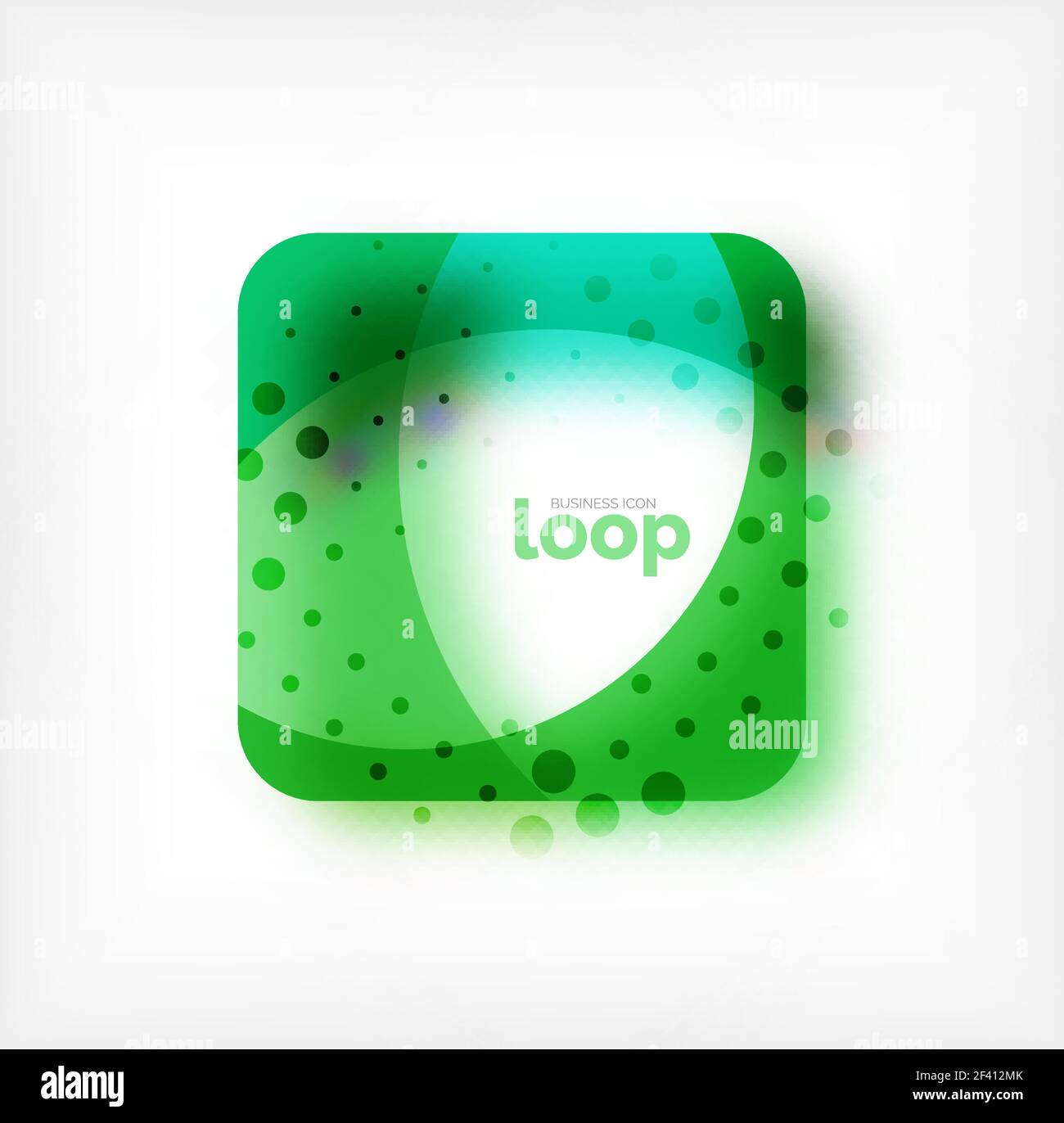 Vector square loop business symbol, geometric icon created of waves ...