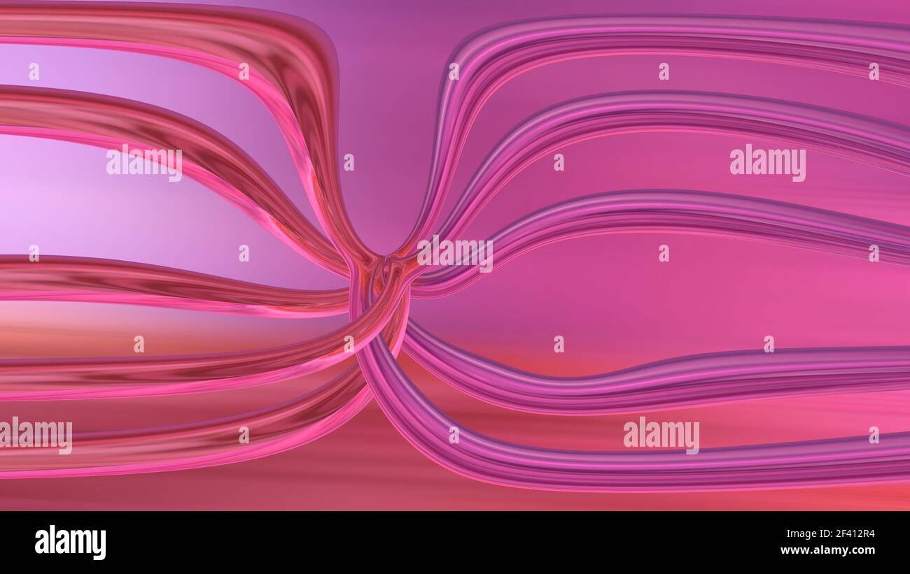 Abstract gradient background with three-dimensional lines. 3d image ...