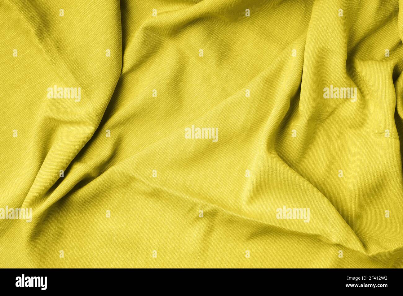 Yellow fabric texture background. Top View of cloth textile surface ...
