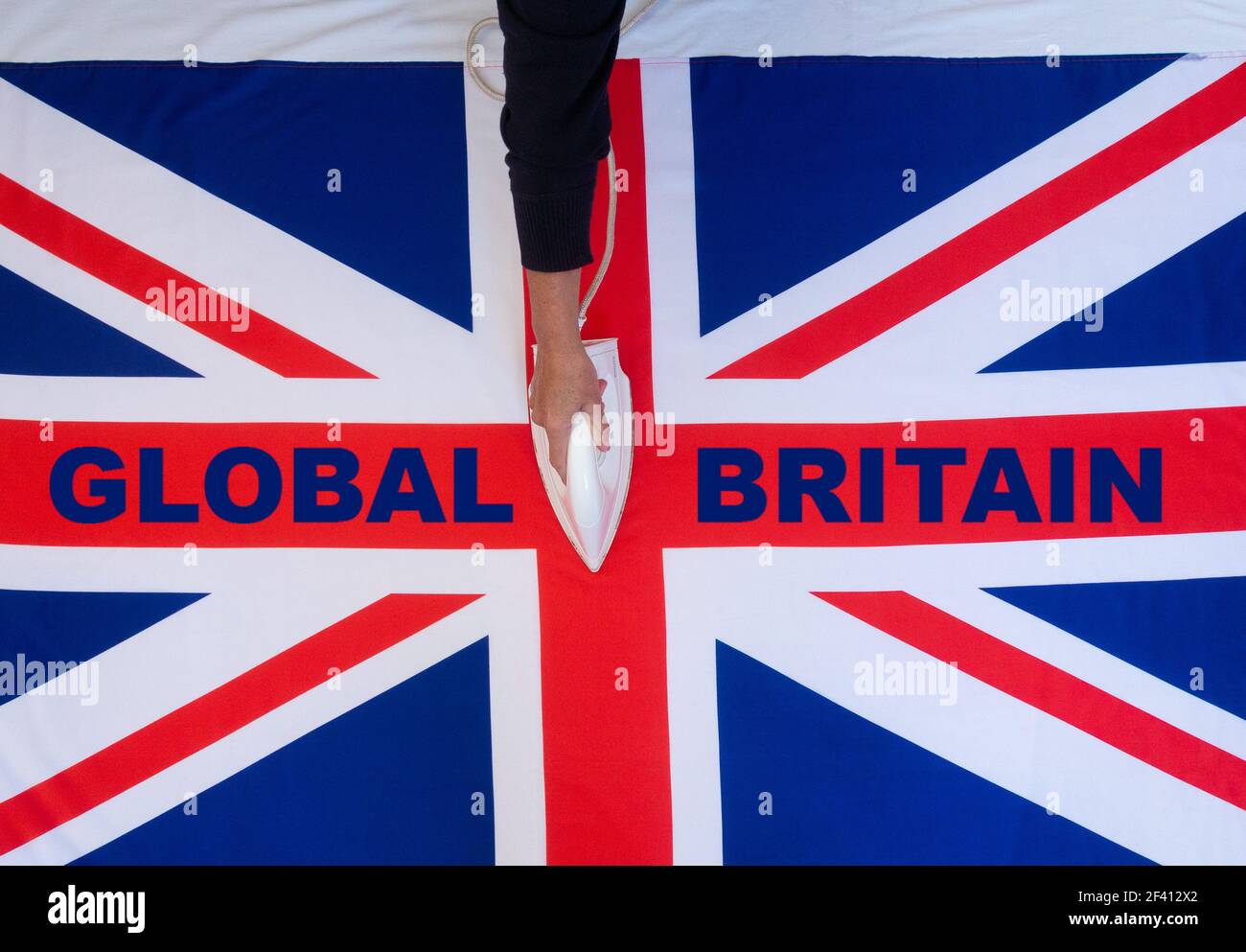 Woman ironing flag hi-res stock photography and images - Alamy
