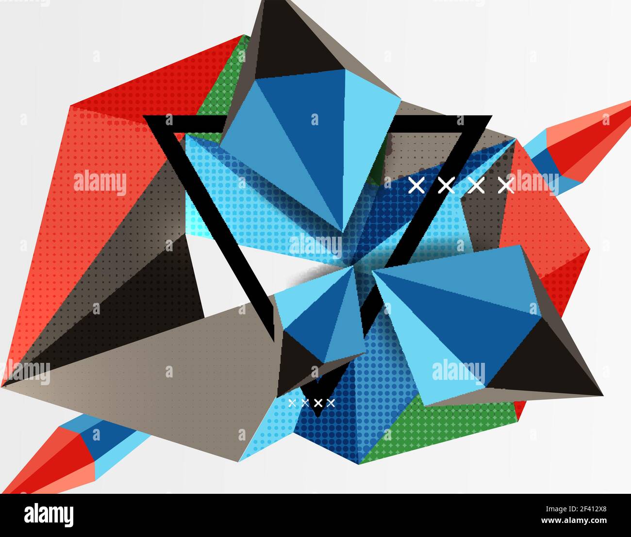 3d polygonal elements abstract background. 3d polygonal elements ...