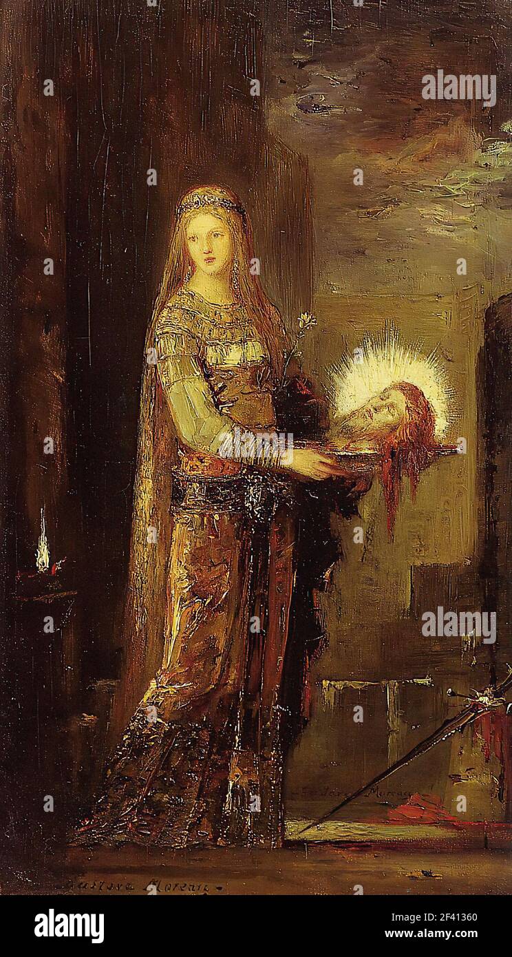 Gustave Moreau - Salome Carrying Head John Baptist Platter C 1876 Stock ...