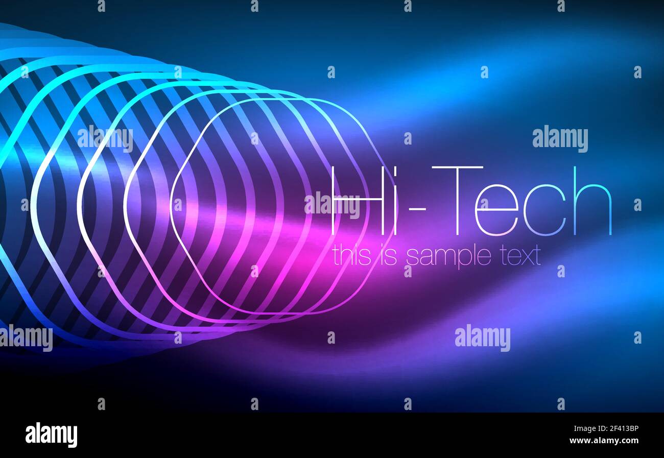 Outline hexagons, glowing geometric shapes, digital techno abstract background. Outline hexagons ...