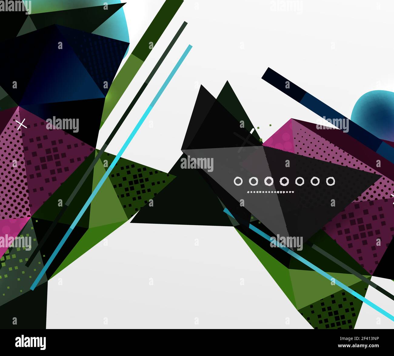 Abstract geometric background, polygonal triangle elements, lines and ...